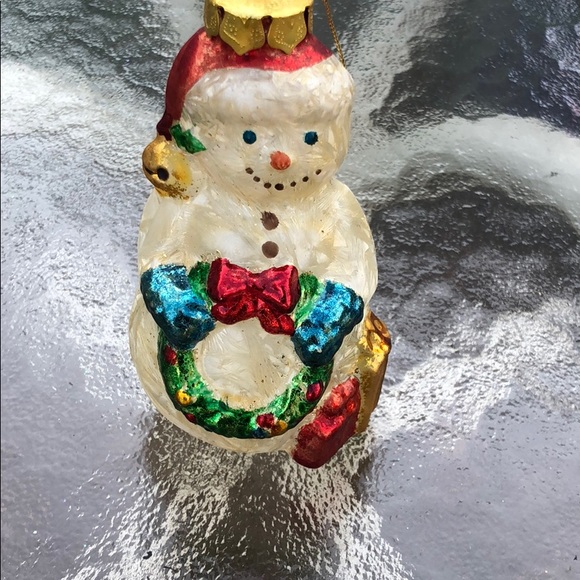 Holiday | 4 For 15 Deal Vintage Blown Glass Snowman Ornament | Poshmark